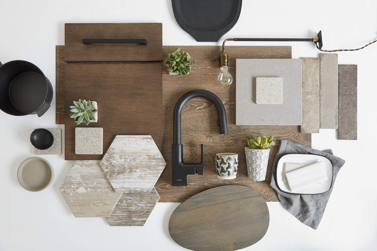 Moen S62308BL STO One-Handle High Arc Pulldown Bar Faucet Featuring ...