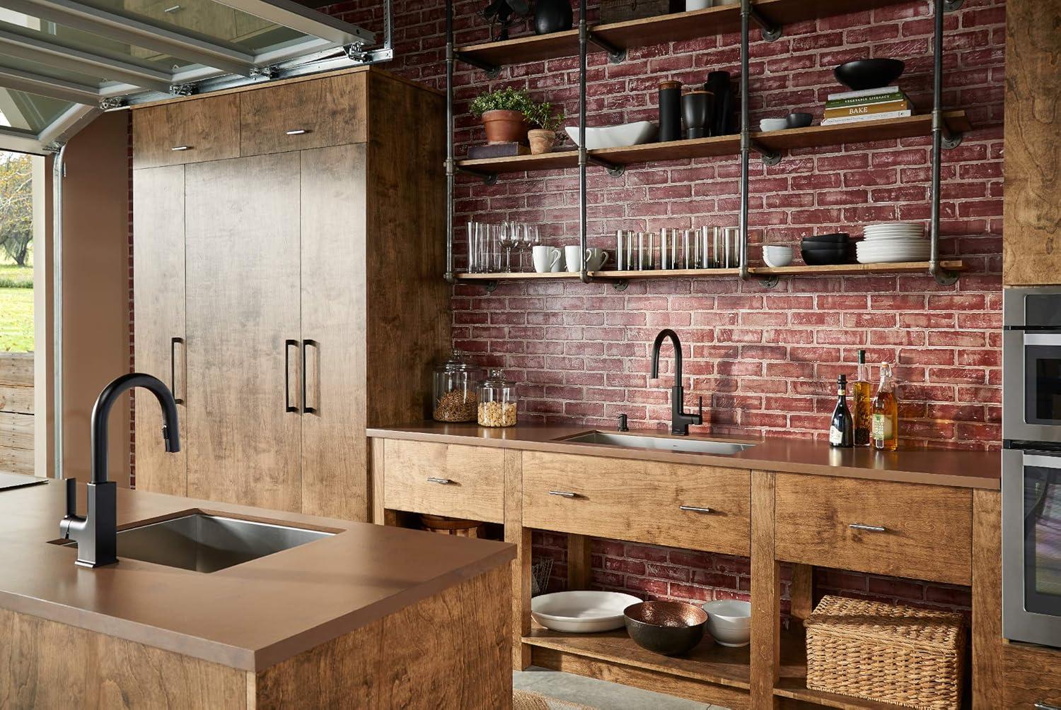 Moen S62308BL STO One-Handle High Arc Pulldown Bar Faucet Featuring ...