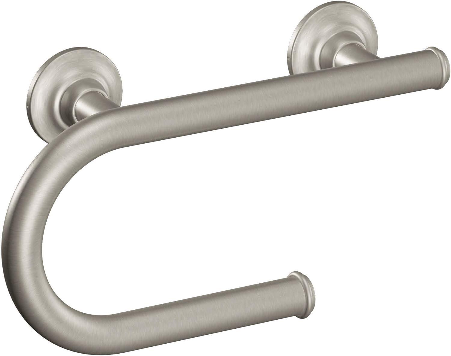 Moen Brushed Nickel Bathroom Safety 8-Inch Wall Mounted Grab Bar with ...