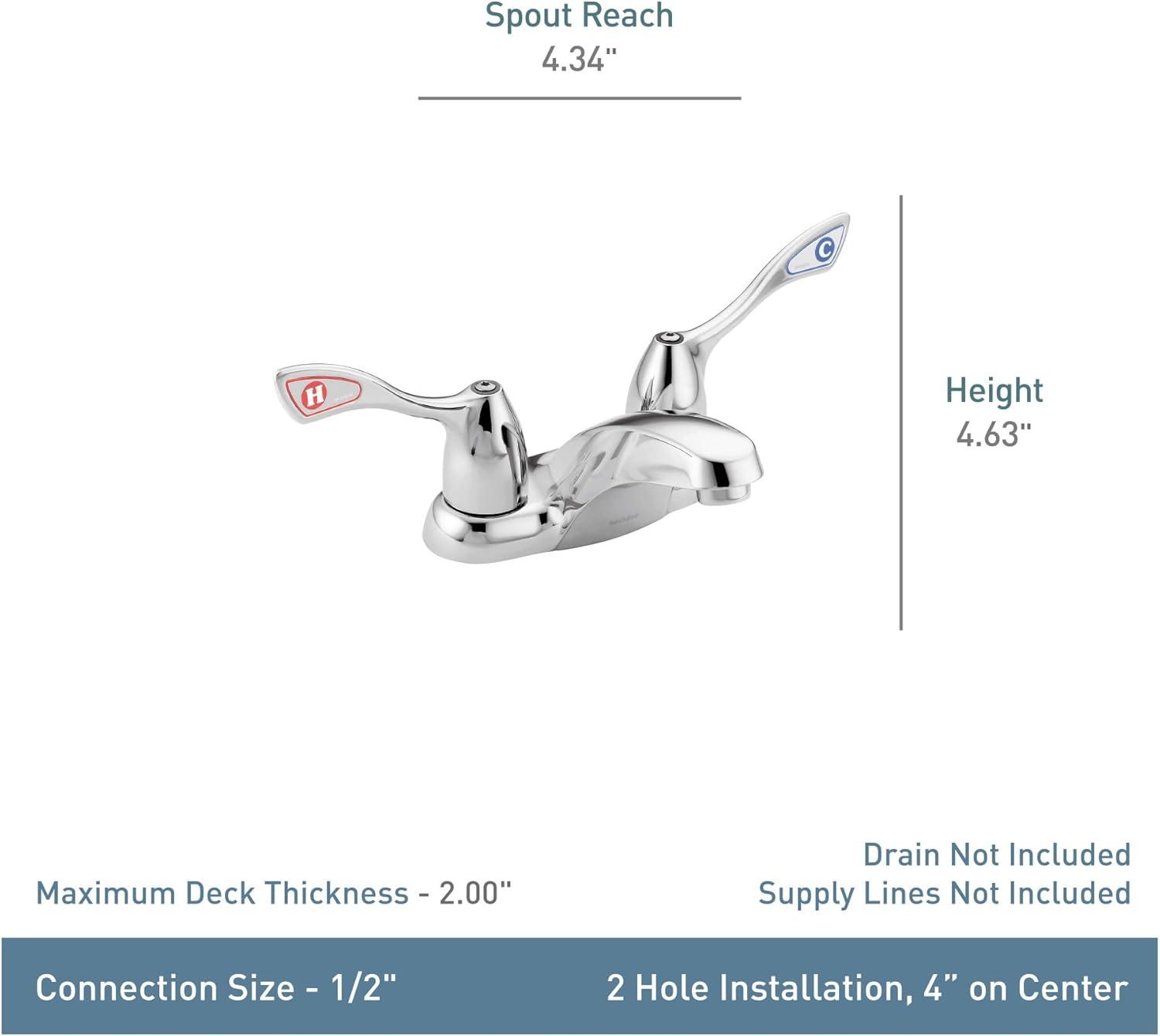 Moen Commercial M-Bition Chrome Two-Handle Centerset Bathroom Faucet 1. ...