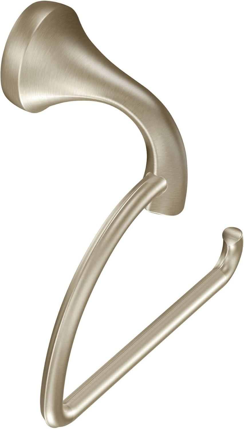 Moen Eva Brushed Nickel European Single Post Toilet Paper Holder, Wall ...